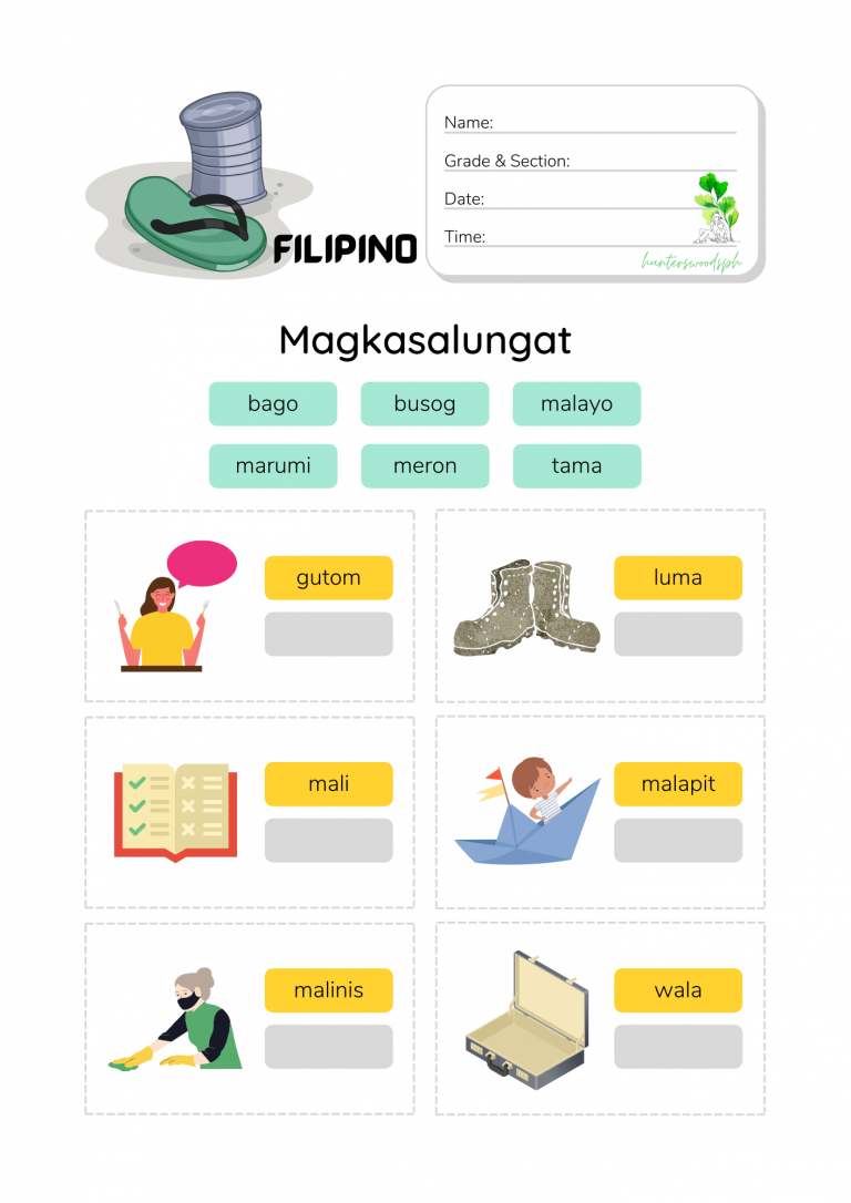 Magkasingkahulugan at Magkasalungat: 100+ Examples and Worksheets